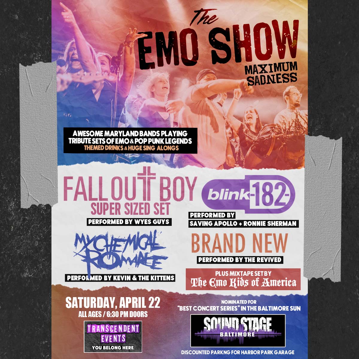 THE EMO SHOW: MAXIMUM SADNESS - Baltimore Soundstage